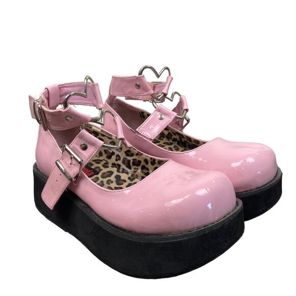 Demonia | Shoes | Demonia Sprite 2 Pink Patent Leather Mary Jane ...